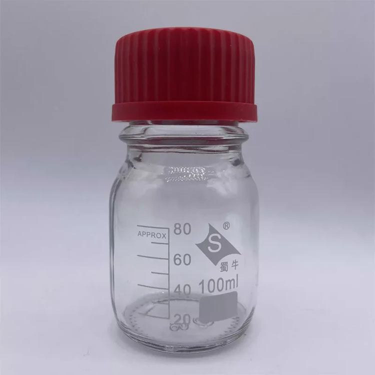 Screw-mouth reagent bottle, transparent, 100ml experimental bottle wit ...